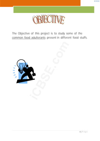 Proj._Food_adeltration chemistry project | PDF