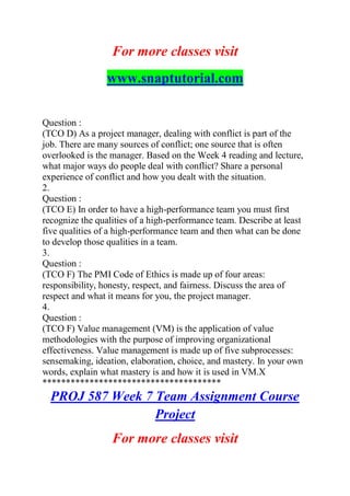 Proj 587 Enhance teaching / snaptutorial.com