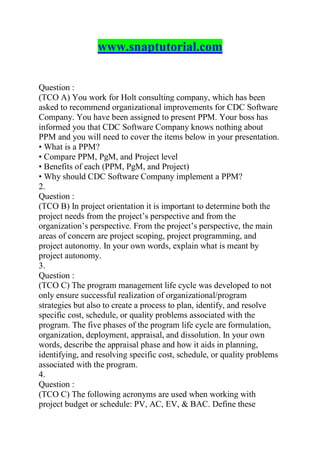 Proj 587 Enhance teaching / snaptutorial.com