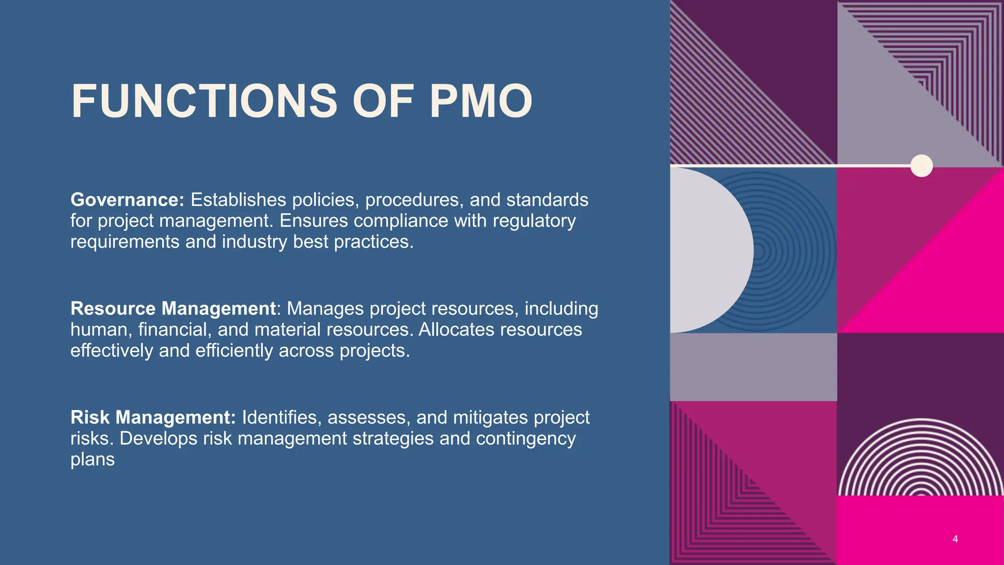 Different types and functions of a PMOs. | PPT
