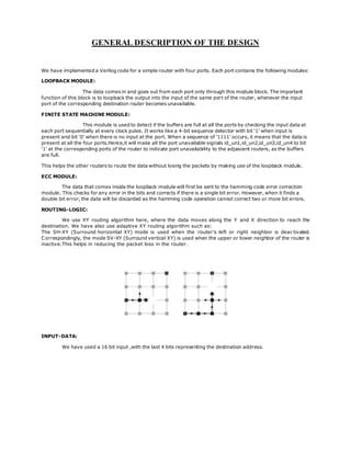 RELIABLE NoC ROUTER ARCHITECTURE DESIGN USING IBM 130NM TECHNOLOGY ...