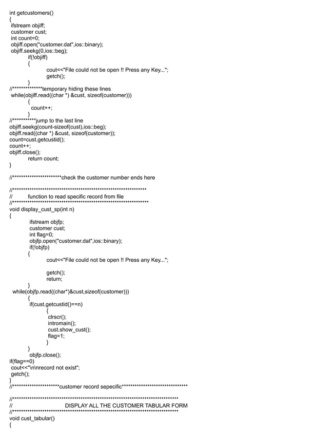 CANTEEN MANAGEMENT SYSTEM IN C++ | DOC | Programming Languages | Computing
