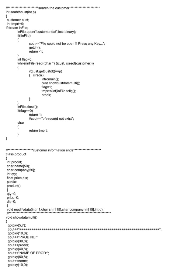 CANTEEN MANAGEMENT SYSTEM IN C++ | DOC | Programming Languages | Computing