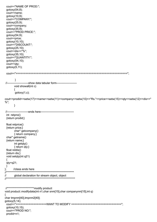 CANTEEN MANAGEMENT SYSTEM IN C++ | DOC | Programming Languages | Computing