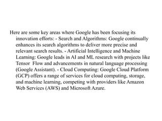 google is which type of inovation and about google | PPTX