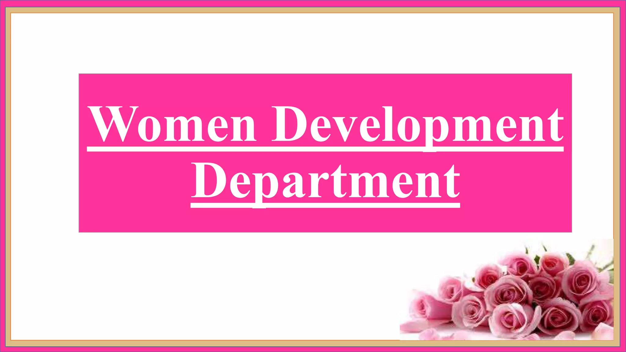 Women Development Department in pakistan | PPTX