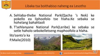 Botle ba naha ea Lesotho | PPTX