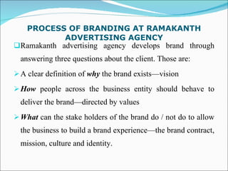 process of branding in ad agencies | PPT