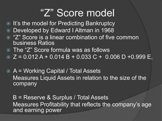 Project "Z"Score Model | PPTX