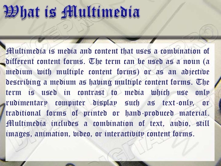 History of Multimedia