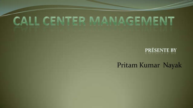 Project: Call Center Management | PPSX