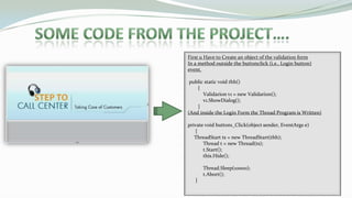 Project: Call Center Management | PPSX