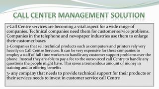Project: Call Center Management | PPSX