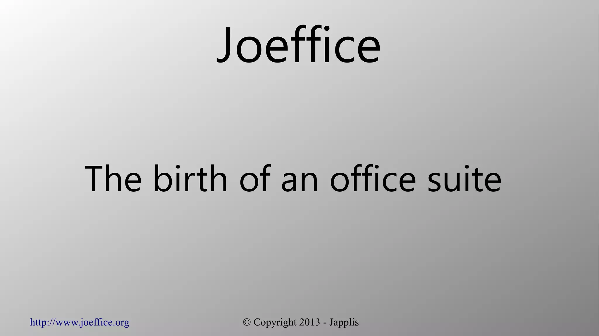 The First Open Source Java Office Suite Ppt 