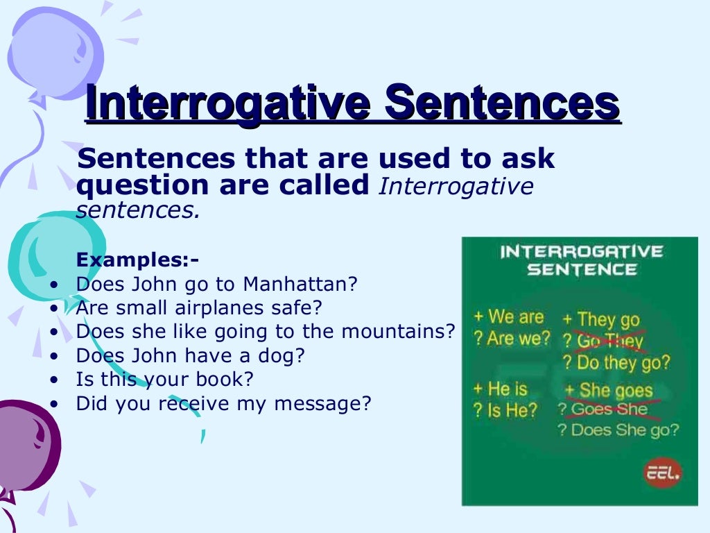 Interrogative sentences,adverbs,adjectives, pronouns