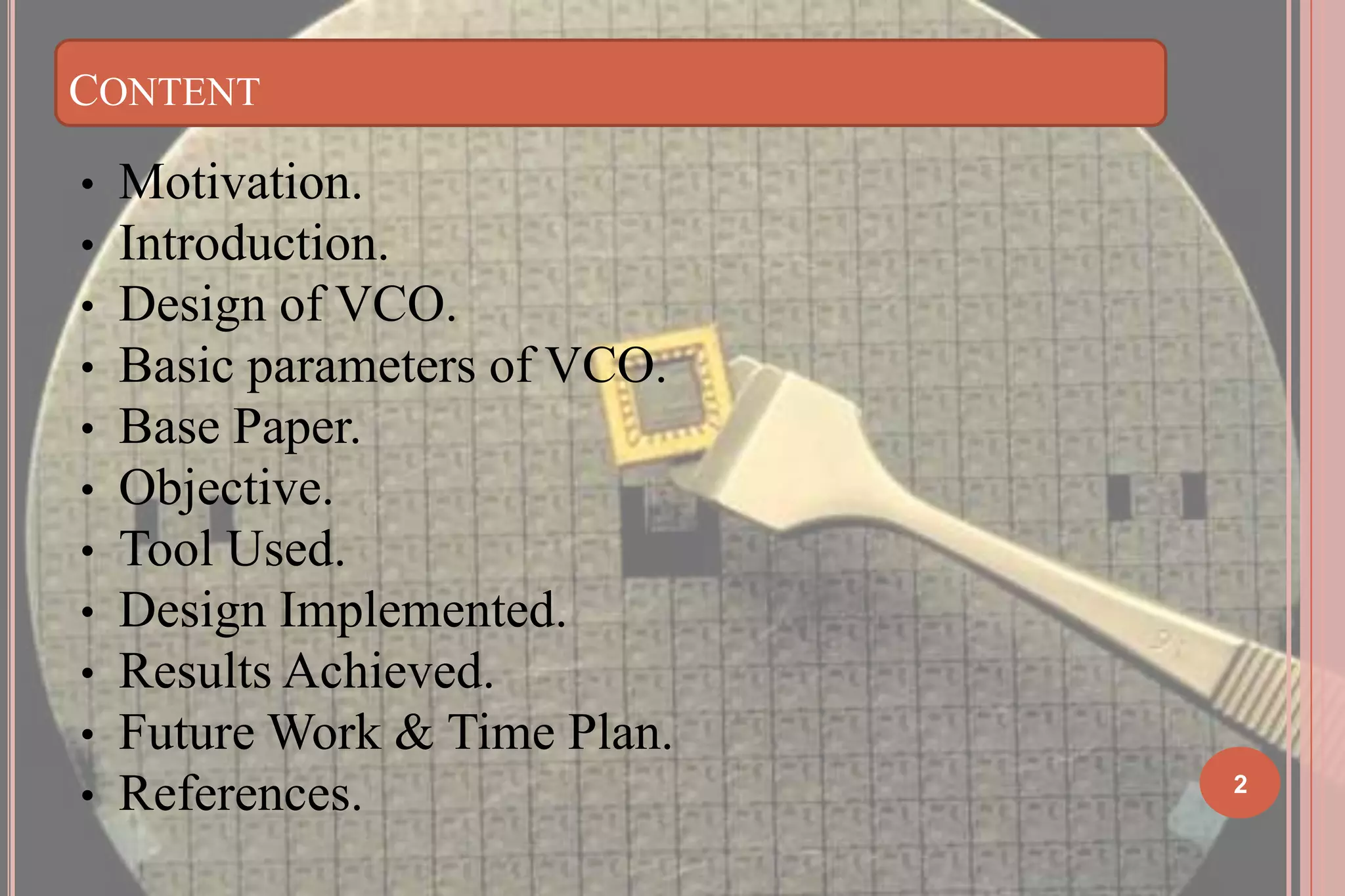 design and analysis of voltage controlled oscillator | PPTX