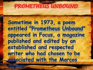 literature during martial law (by: ryan jay) | PPTX