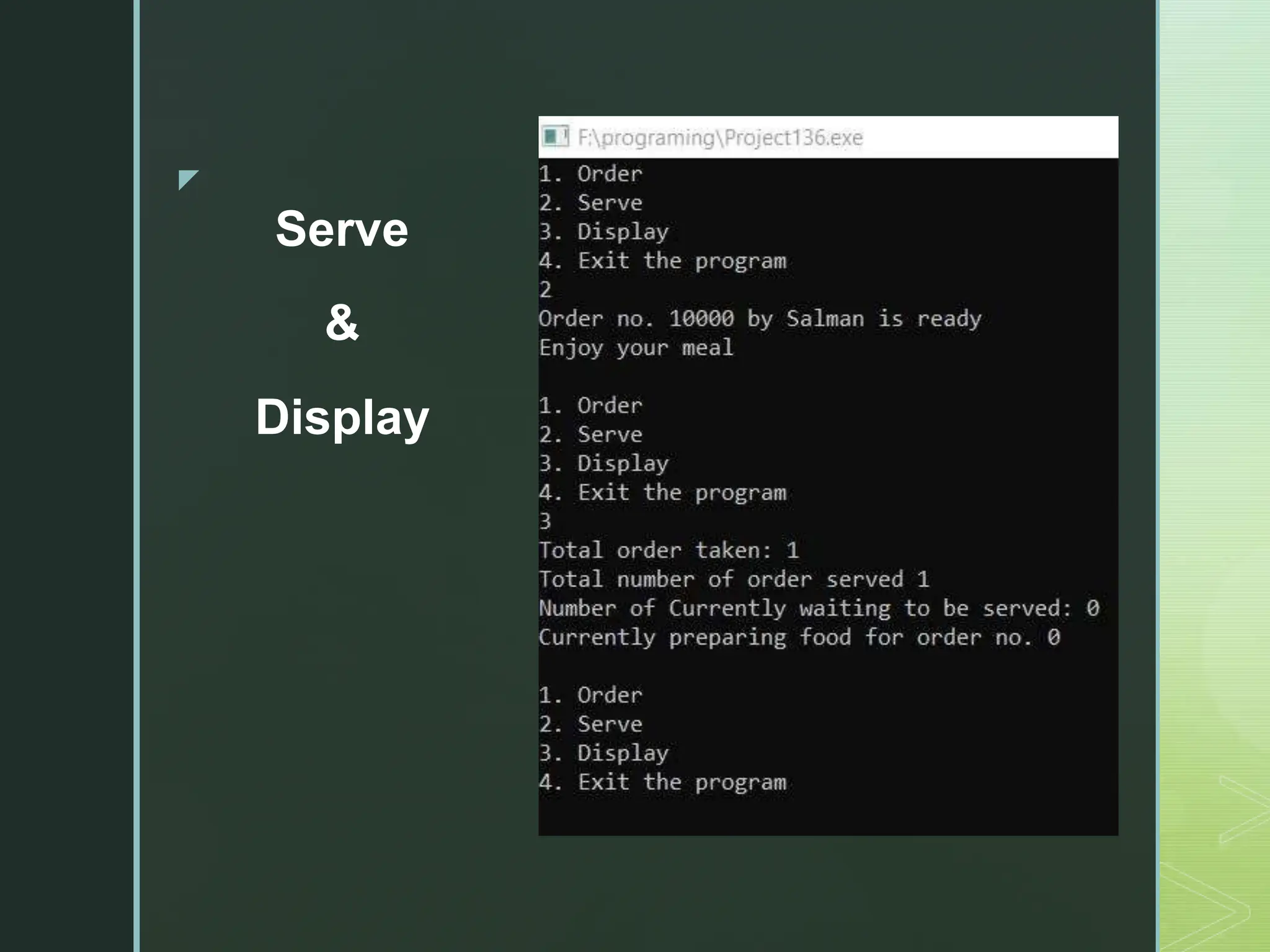 Food Order Management System presentation.pptx