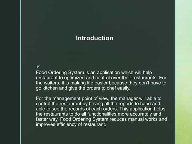 Food Order Management System presentation.pptx | Food Industry | Industries