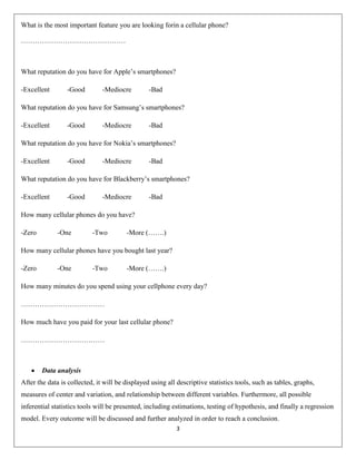 Feasibility Study: Opening a Cell Phone Shop in PMU's Campus | DOCX ...