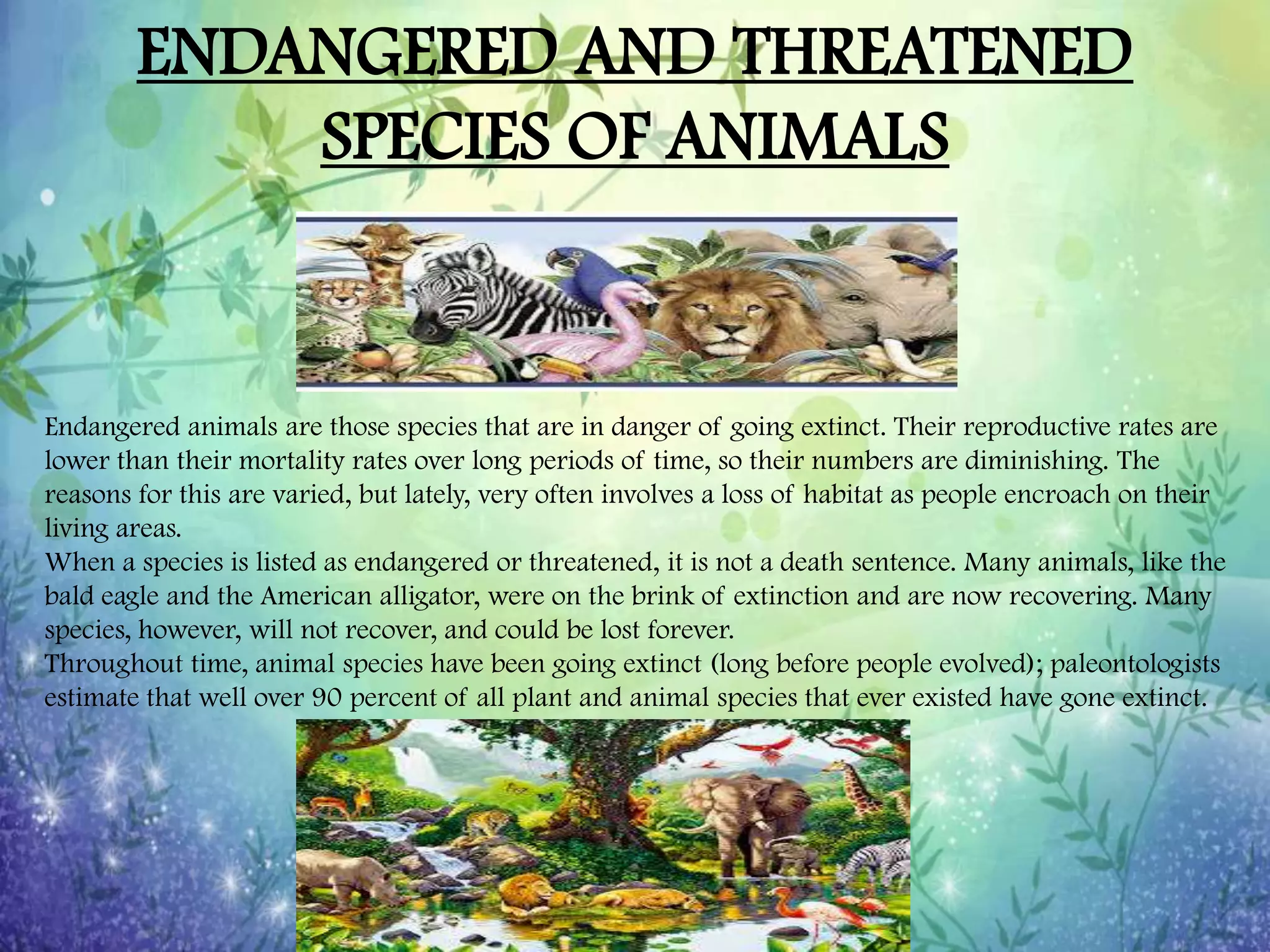 Endangered and Threatened Plants and Animals | PPTX