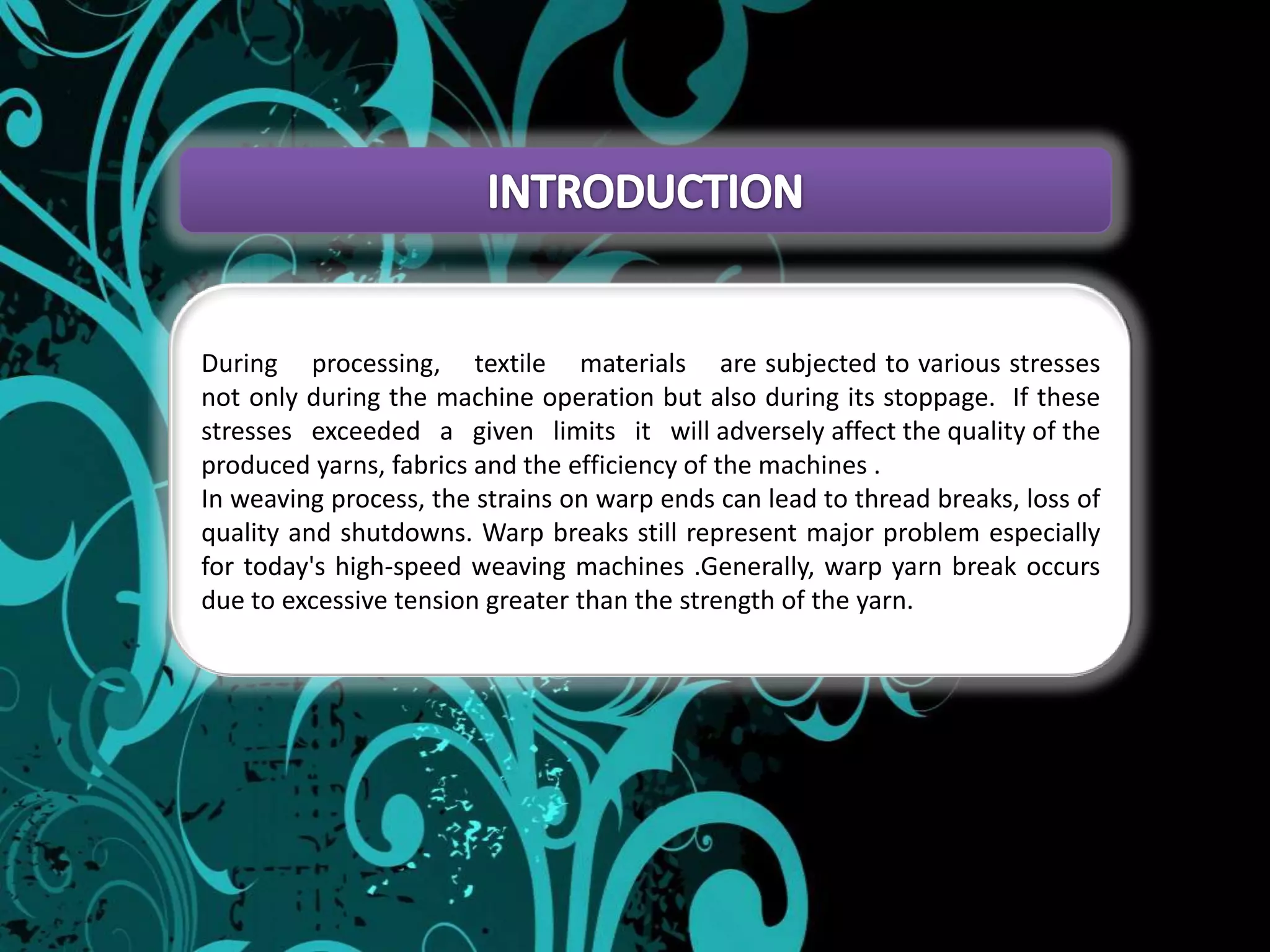 Yarn breakage practically found in warping and its remedy | PPTX