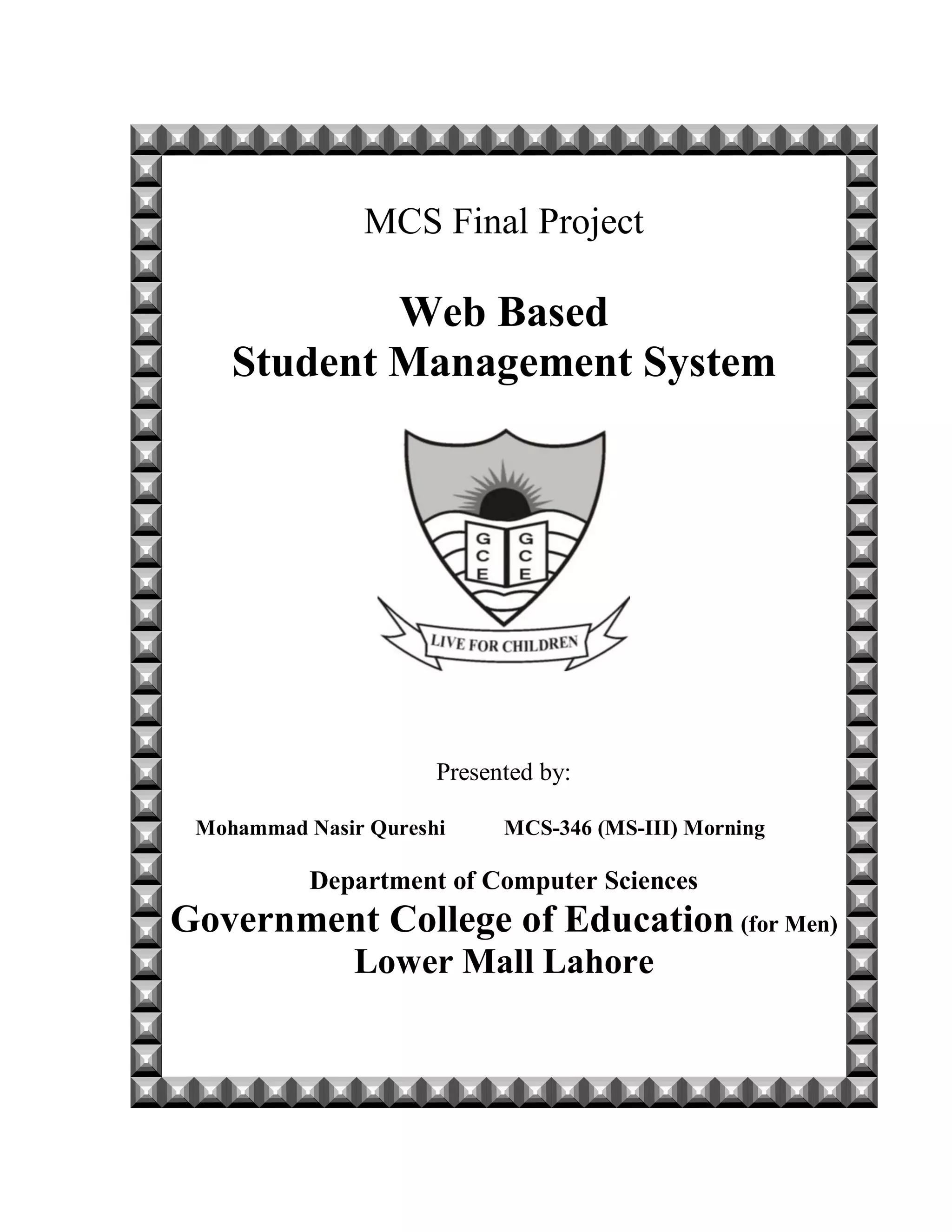 Final Project Master In Computer Sciences | PDF
