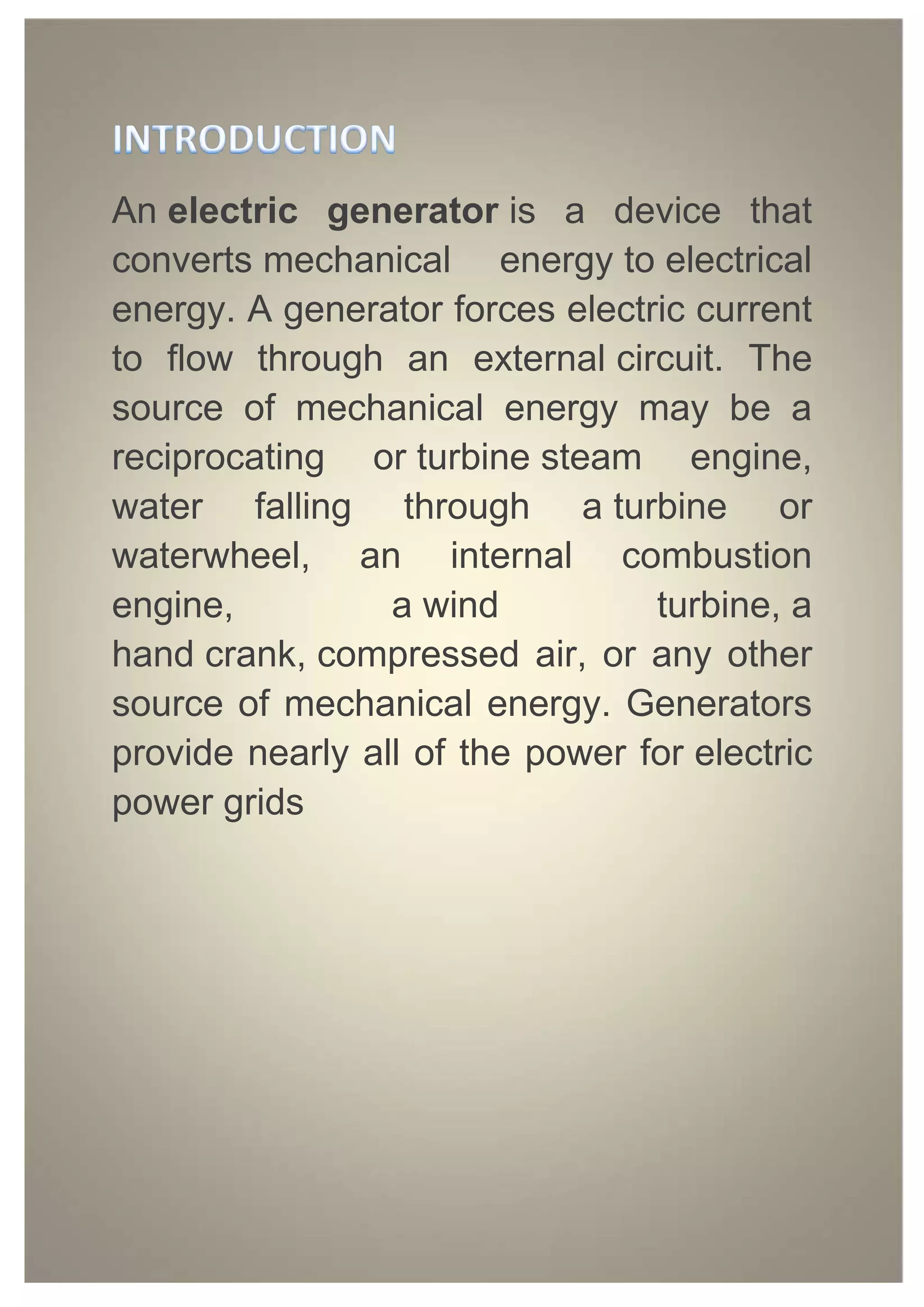 12th CBSE Physics Project AC Generator | DOCX