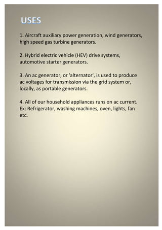 12th CBSE Physics Project AC Generator | DOCX