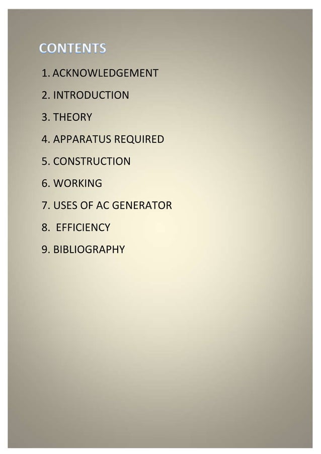 12th CBSE Physics Project AC Generator | DOCX