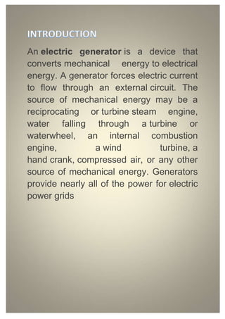 12th CBSE Physics Project AC Generator | DOCX