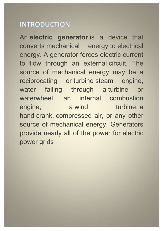 12th CBSE Physics Project AC Generator | DOCX