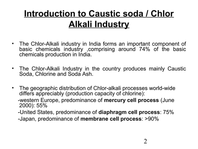 Manufacture of caustic soda and chlorine using electrolysis process ...