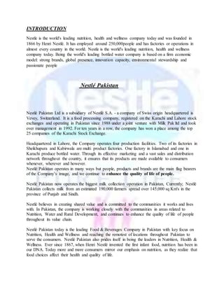 nestle pakistan ratios analysis | DOCX