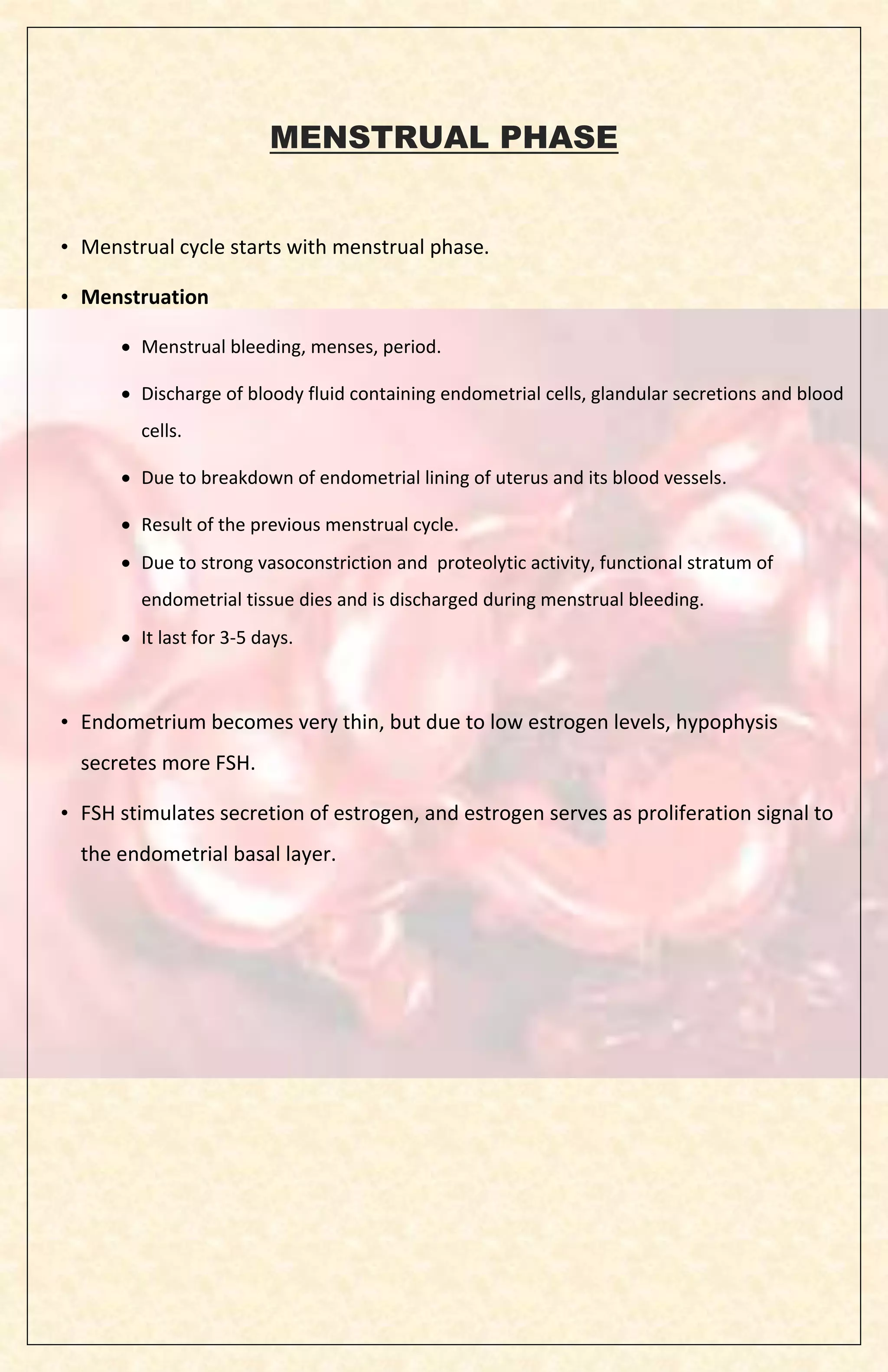 Menstrual Cycle | DOCX