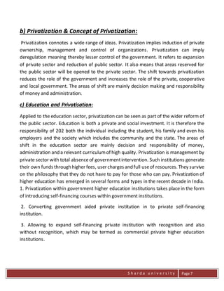 Project on Privatization of Education | DOCX