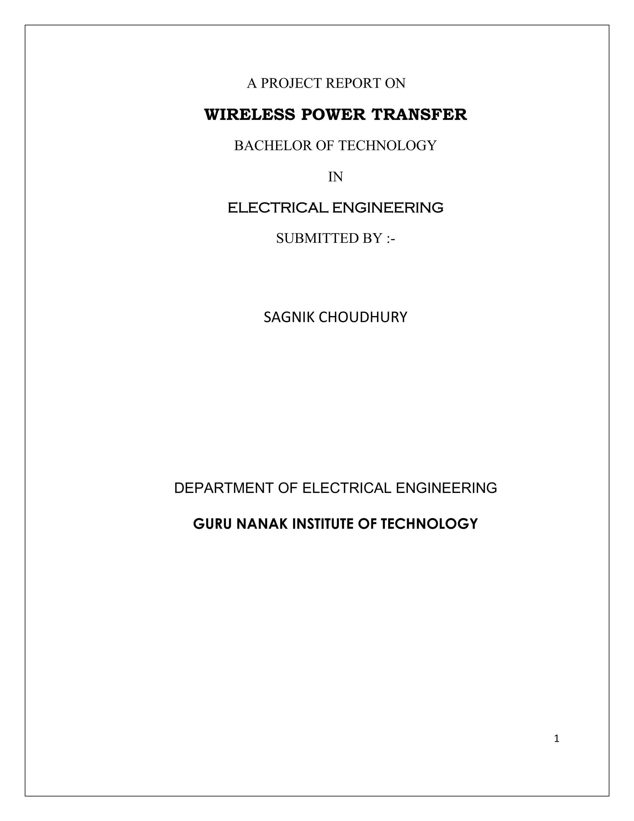 Wireless Power Transfer Project | PDF