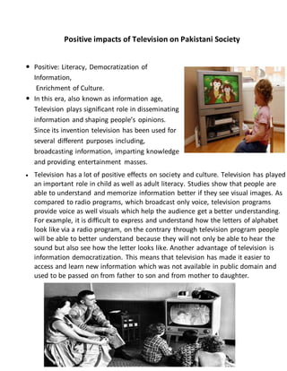 Role of Television in Pakisan | DOCX
