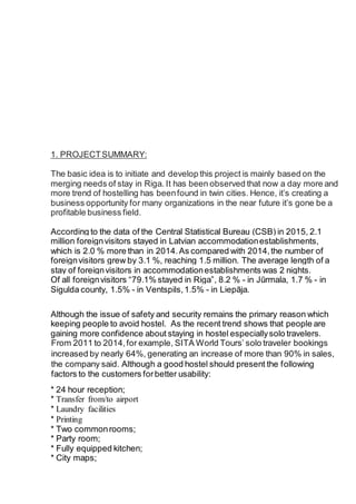 Project report on construction of hotel/hostel | PDF