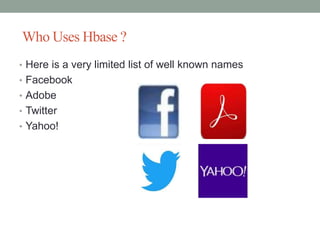 H-Base in Data Base Mangement System | PPTX | Databases | Computer Software and Applications