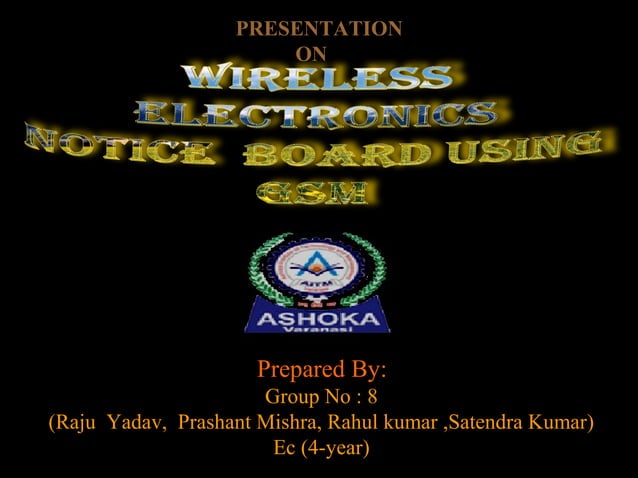 wireless electronics notice board using GSM | PPT | Computer ...