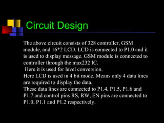 wireless electronics notice board using GSM | PPT
