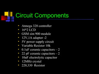 wireless electronics notice board using GSM | PPT
