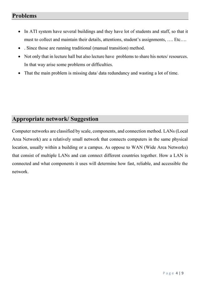 LAN Proposal | PDF