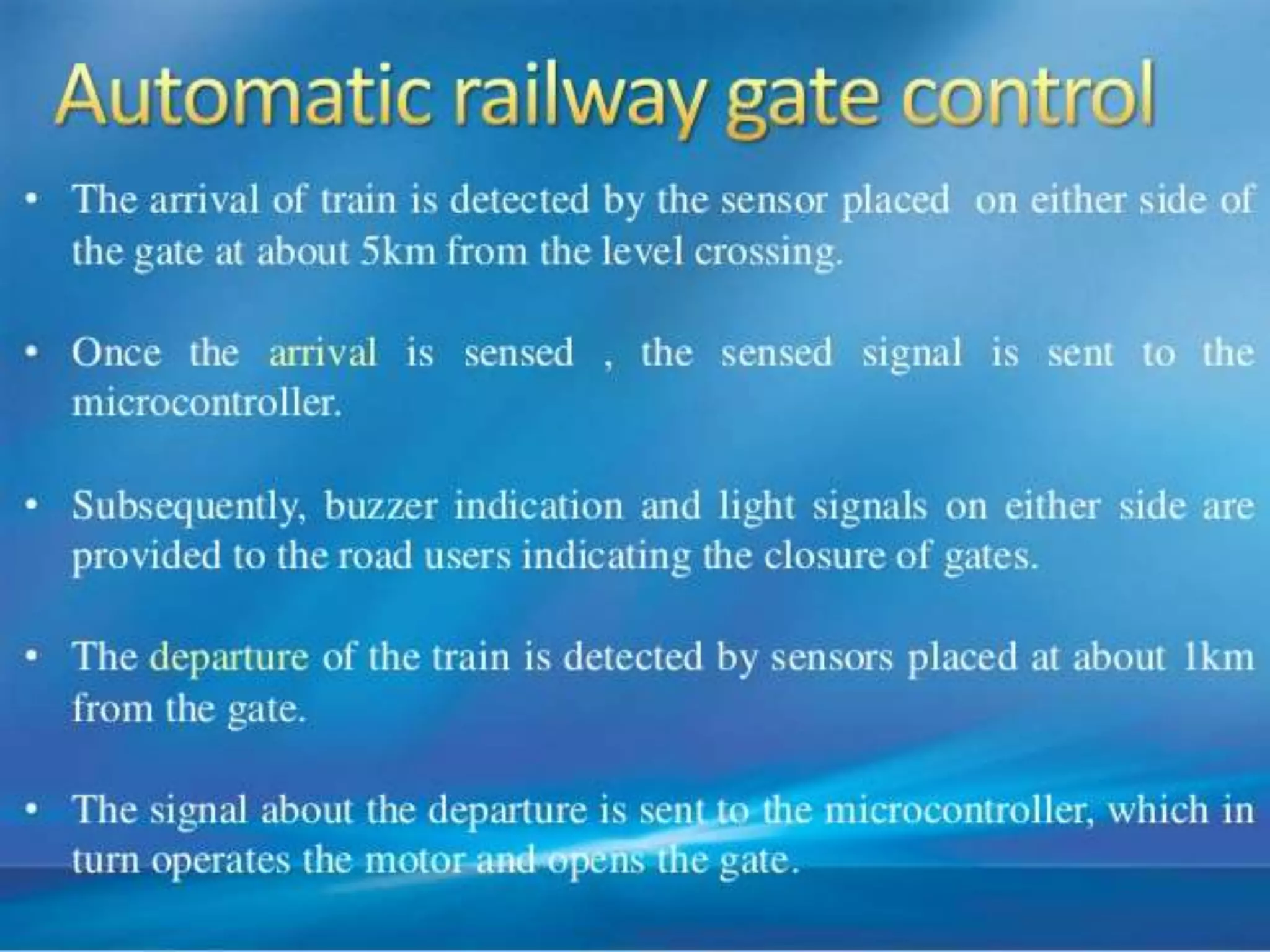 Wireless Automatic Railway Gate Control Pptx Technology And Computing