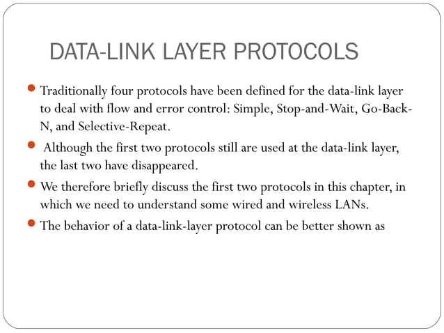 data-link layer protocols | PPT