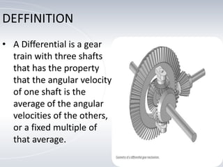 Differential mechanism in cars | PPTX
