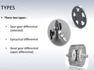 Differential mechanism in cars | PPTX