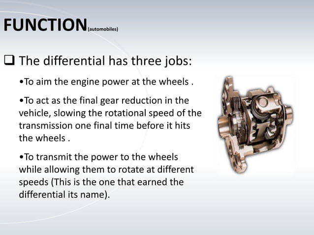 Differential mechanism in cars | PPT