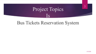 Bus Tickets Reservation system | PPT